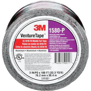 3M Venture Tape UL181B-FX Mastik Foil Tape 1580-P, 3 in x 100 ft – Sylvane