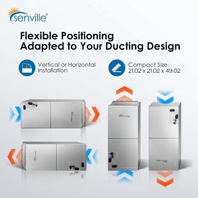 Senville 24,000 BTU 2 Ton Central Split Inverter Ducted System Heat Pu ...