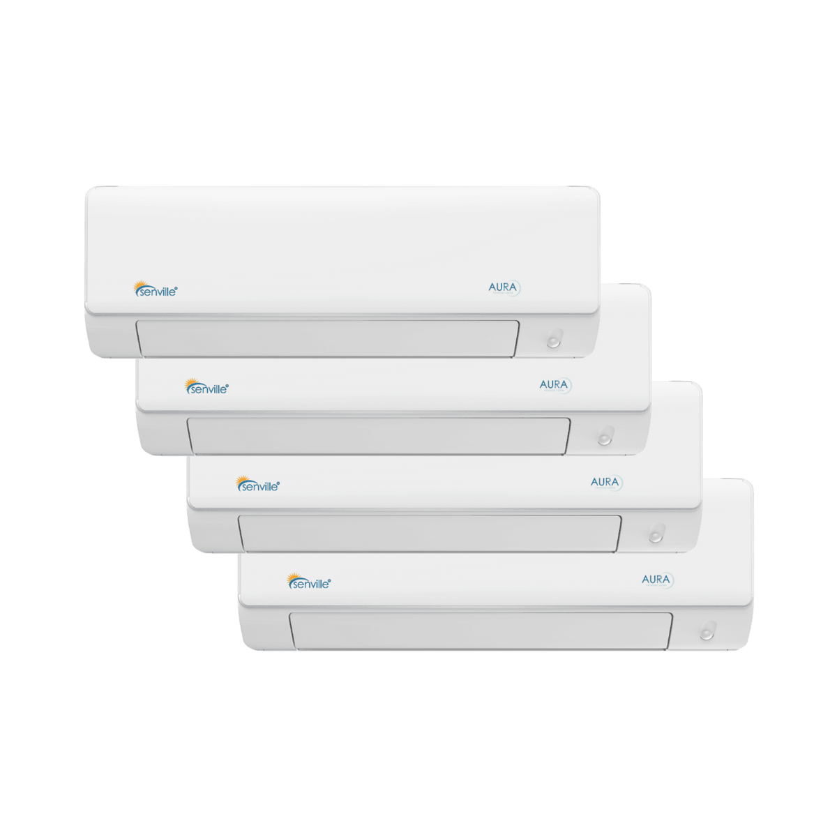 Senville Aura Quad Zone 36,000 BTU Mini Split Heat Pump 9k+9k+9k+9k ...